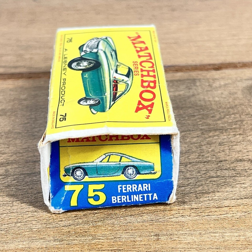 Vintage Lesney MATCHBOX 75 GREEN - FERRARI BERLINETTA - with Original ...