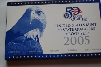 2005 S U.S. MInt Quarters Proof Set in OGP w/COA. 5 CLAD COINS | eBay