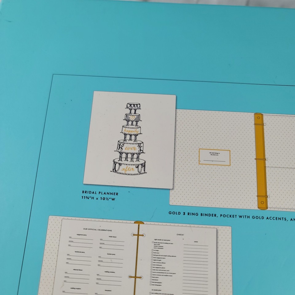 Kate Spade Wedding Planner Organizer Binder Happily Ever After 48 Page ...