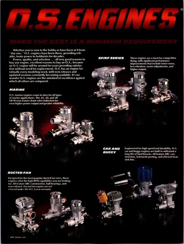 O.S. Engines RC Vintage Print Ad Wall Art Decor Airplane Car Heli ...