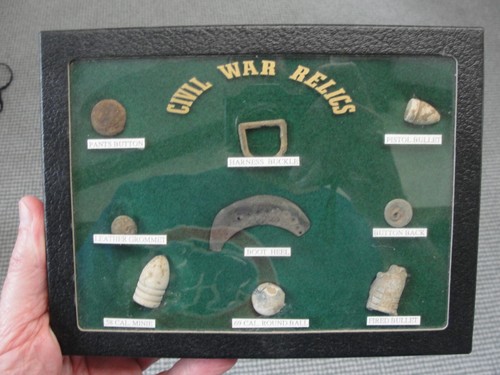 Civil War Bullets & Relics Collection in Display Case (9 Piece) | eBay
