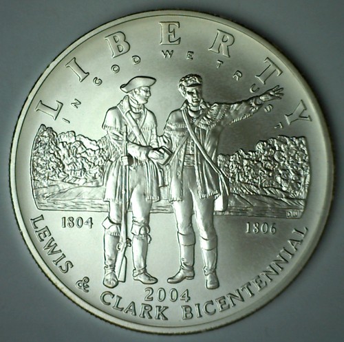 2004 Lewis and Clark Bicentennial UNCIRCULATED 90% Silver Dollar BU ...