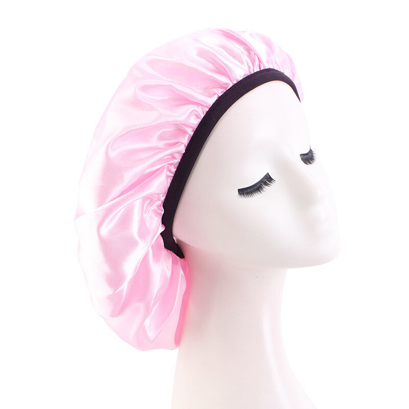 Beauty Hat Satin Nightcap Round Cap Thin Brim Stretch Nursing Hat ...