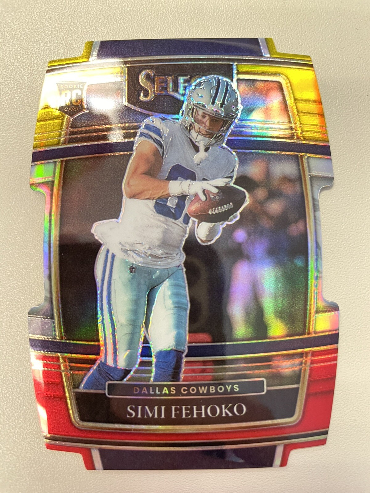 Simi Fehoko 2021 Select RC Red and Yellow Prizm Die Cut Concourse | eBay