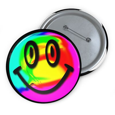 Custom Pin Button Metal Pin Back Badge Collectible Retro Happy Cool ...