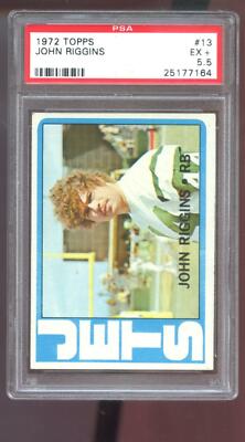 1972 Topps #13 John Riggins ROOKIE RC PSA 5.5 Graded Football Card New ...