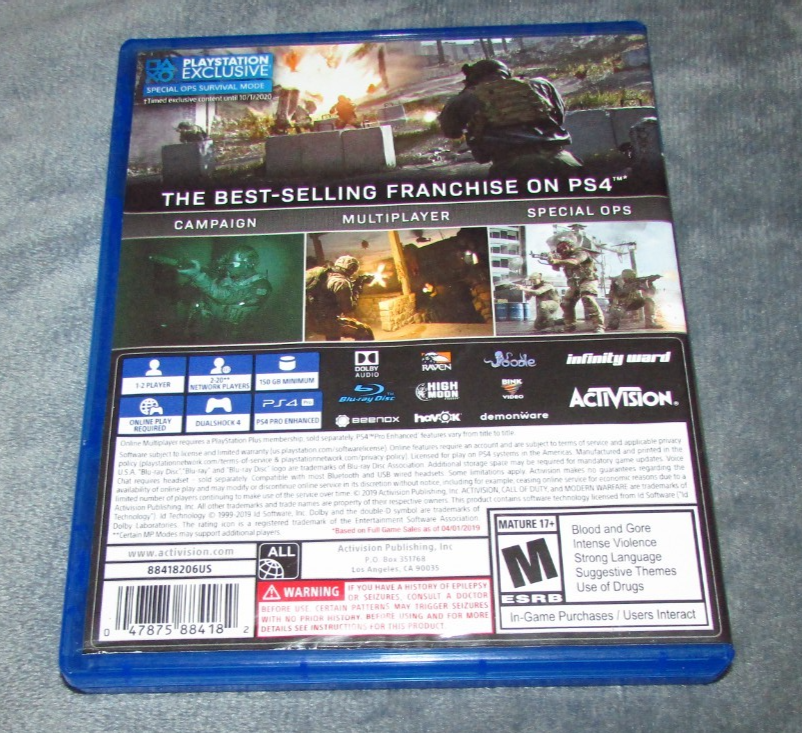 Call Of Duty Modern Warfare for Playstation 4 PS4 Fast Shipping | eBay