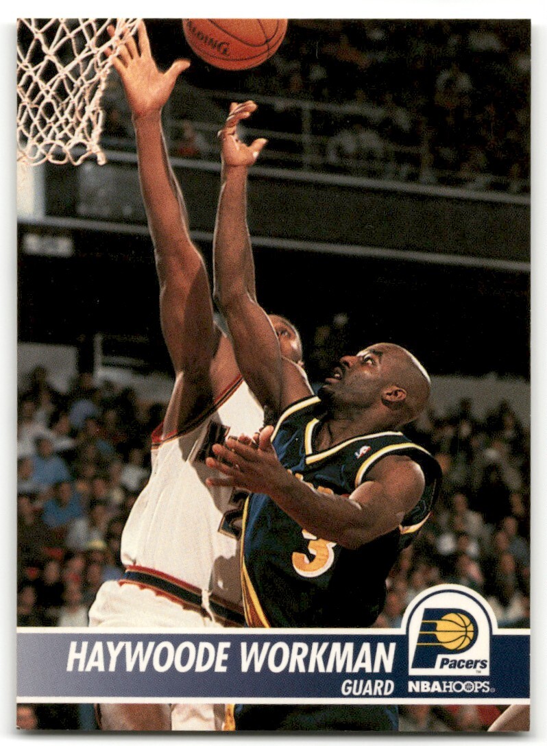 1994-95 NBA Hoops Basketball Card Haywoode Workman #89 Indiana Pacers ...
