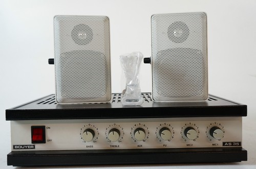 Bouyer AS 35-B 100-Volt Technology Amplifier Amplifier with 2 Boxes 30W ...