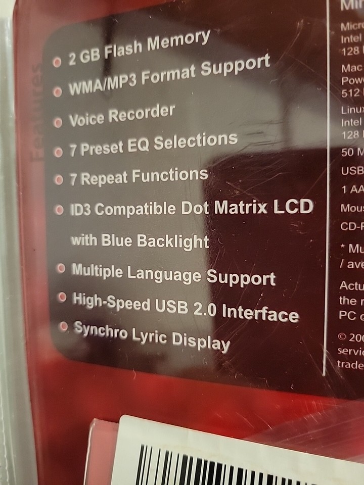 Nextar Digital MP3 Player 2GB 1000 Songs WMA Voice Recording Ma588-20S ...