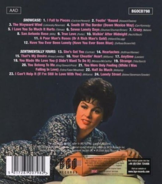 Patsy Cline Showcase/Sentimentally Yours 2on1 CD NEW SEALED Remastered ...