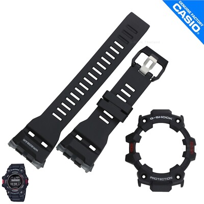 Genuine Watch Band&Bezel Casio G-Shock GBD-100-1 Matte Black w/ White ...
