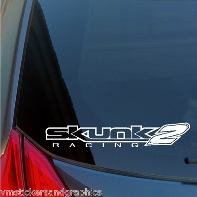 Two Skunk2 Racing Vinyl Stickers Honda All Motor ECU exhaust coilovers ...