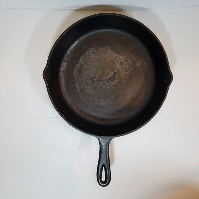 Vintage BSR No. 8 Cast Iron Skillet, Sits Flat, Heat Ring, 10 5/8 Inch ...