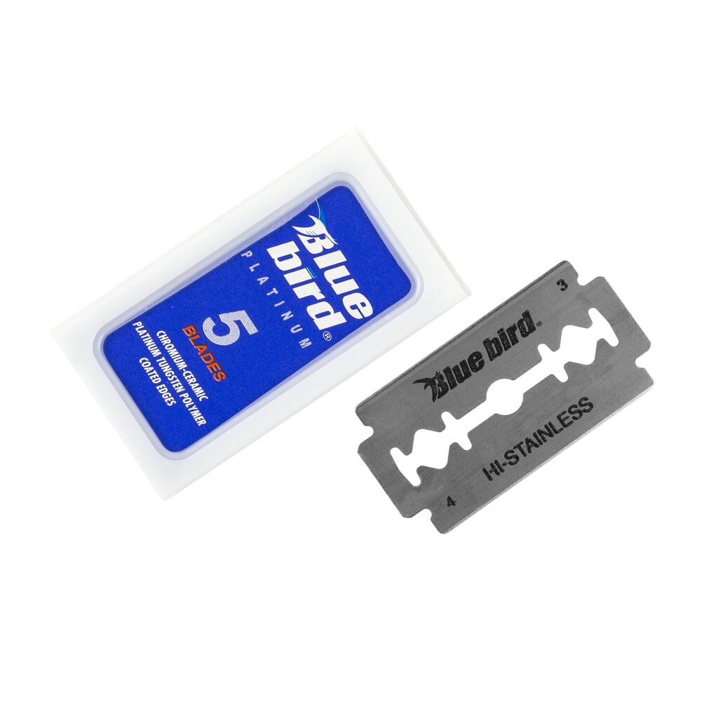 25 Blue Bird Platinum Double Edge Safety Razor Shaving Blades Bluebird ...
