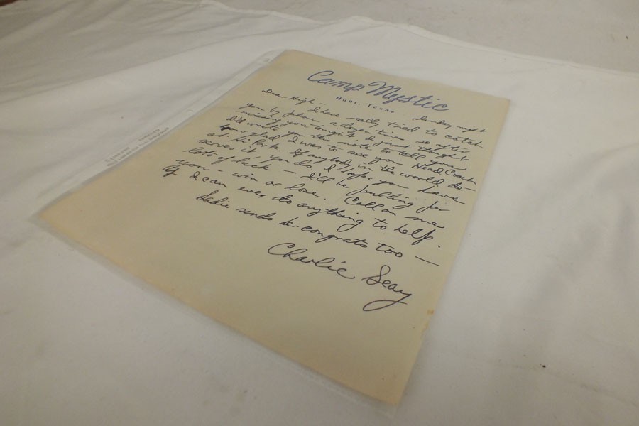 Vintage 1950s Camp Mystic Hunt Texas Letterhead Letter from Charles ...