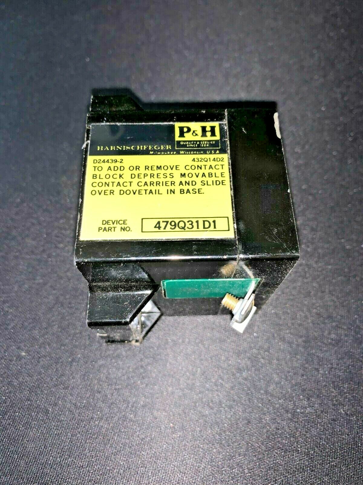 HARNISCHFEGER P & H INDUSTRIAL CONTROL RELAY 479Q31D1 NOS | eBay