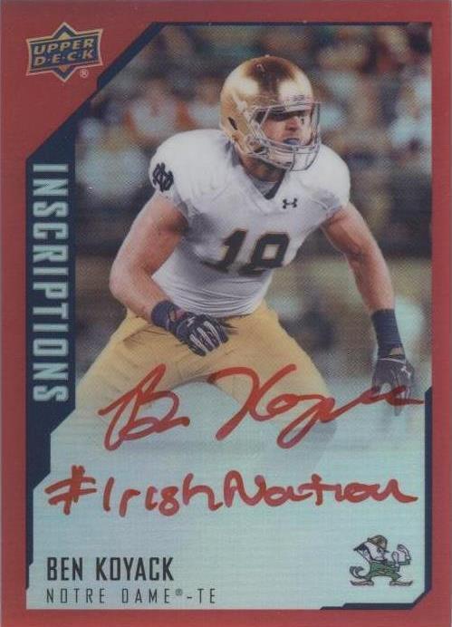 2015 Upper Deck Inscriptions - Ben Koyack #BK Red /75 (AU, RC) for sale ...