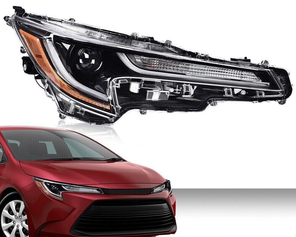 Toyota Corolla L LE Sedan Passenger Side LED DRL Headlight Lamp Fit For ...