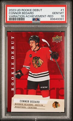 2023 Upper Deck Rookie Debut RED VARIATION Connor Bedard #1 PSA 10 | eBay