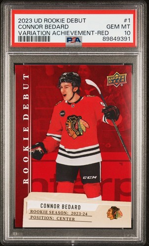 2023 Upper Deck Rookie Debut RED VARIATION Connor Bedard #1 PSA 10 | eBay
