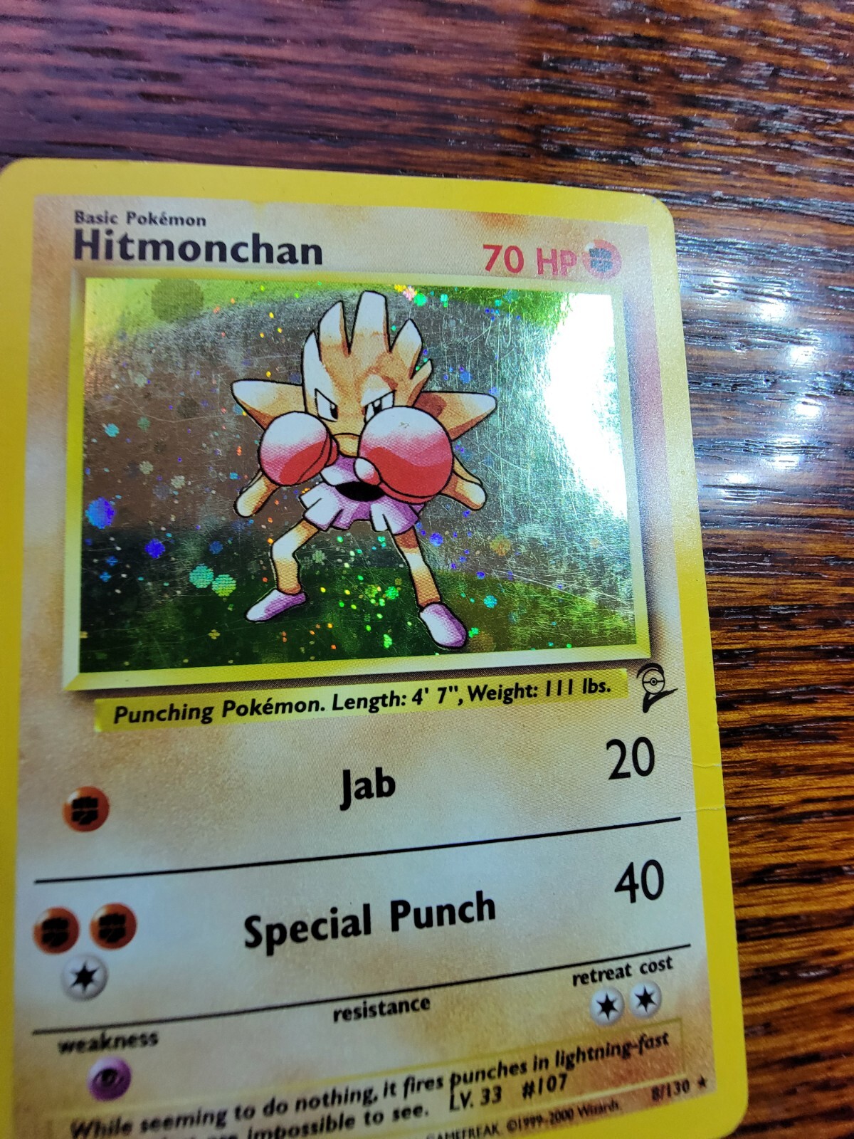 Hitmonchan - 8/130 - Base Set 2 WoTC Vintage Holo Rare Pokemon Card | eBay