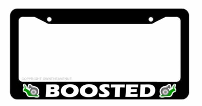 Boosted Turbo Snail Funny Joke Truck Car Auto License Plate Frame Model ...