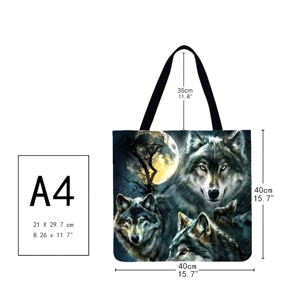 Wolf linen bag | eBay