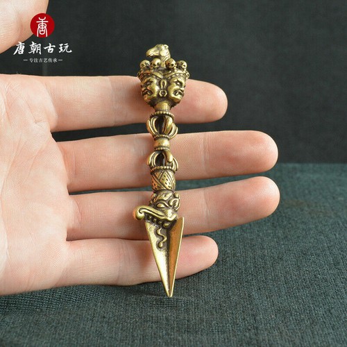 vintage chinese bronze art carving tibetan weapon | eBay