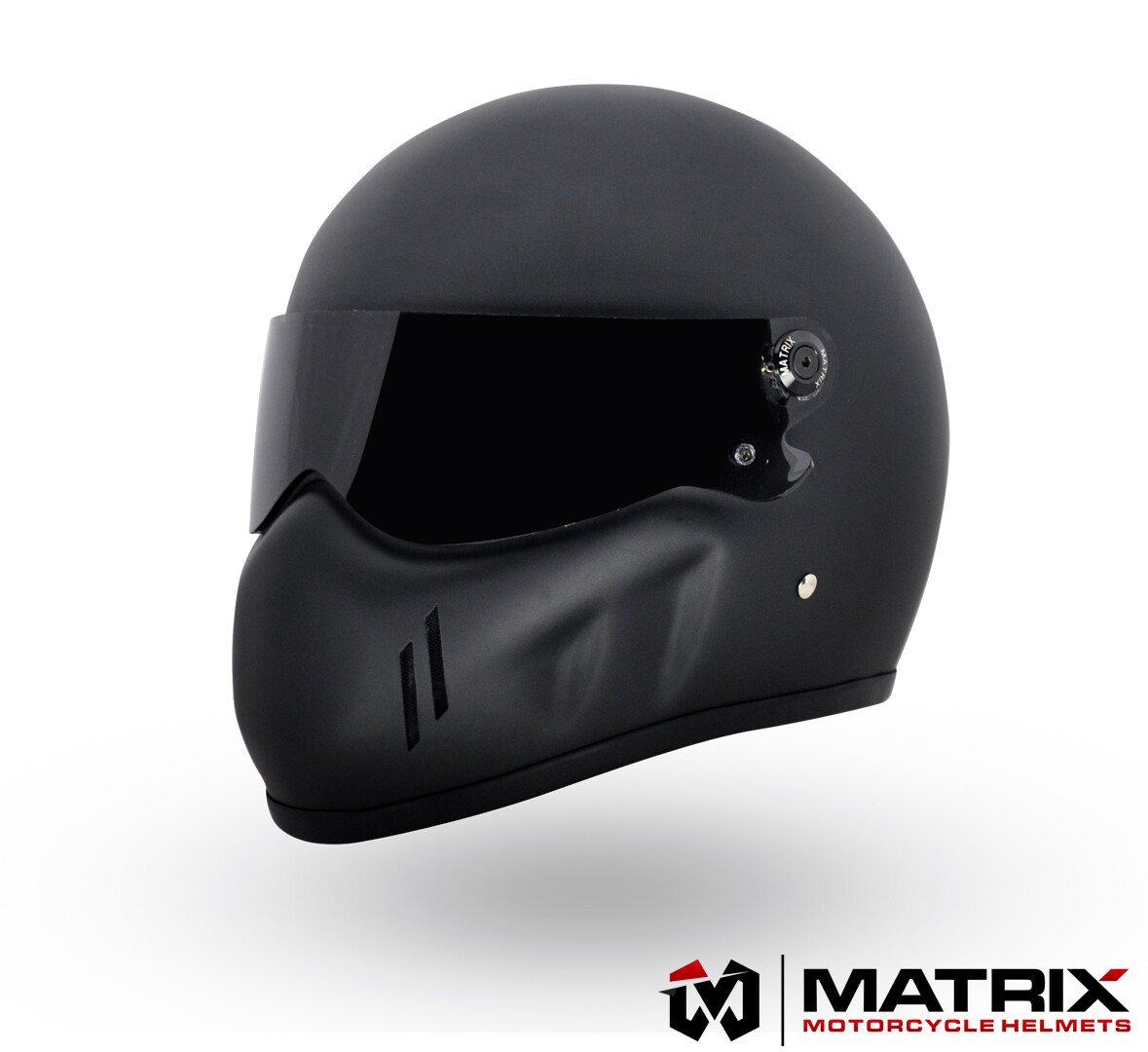 Matrix ALPHA Black Streetfighter Motorcycle helmet Simpson Bandit Style ...