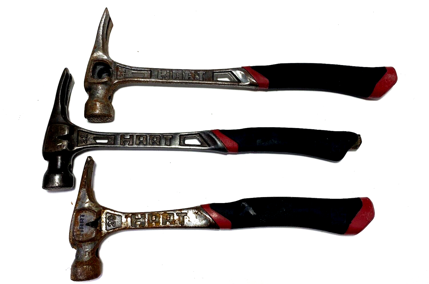 (3) Damaged Hart Hammers (2) 21oz Framing Hammers & (1) 20oz Framing ...