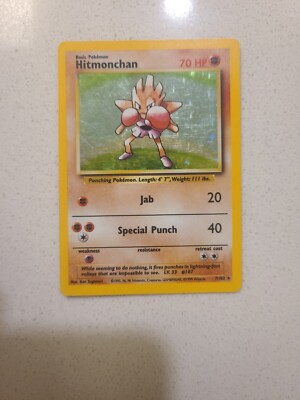 Pokémon TCG Hitmonchan Base Set 7/102 Holo Unlimited Holo Rare | eBay