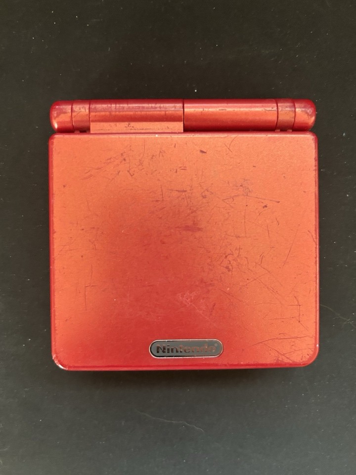 Nintendo Gameboy Advance GBA SP Flame Red Handheld System Console AGS ...