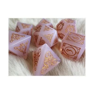 Yaniir Dice - Standard Shapes, Unique Poly Set Aria of Sune - Pink ...