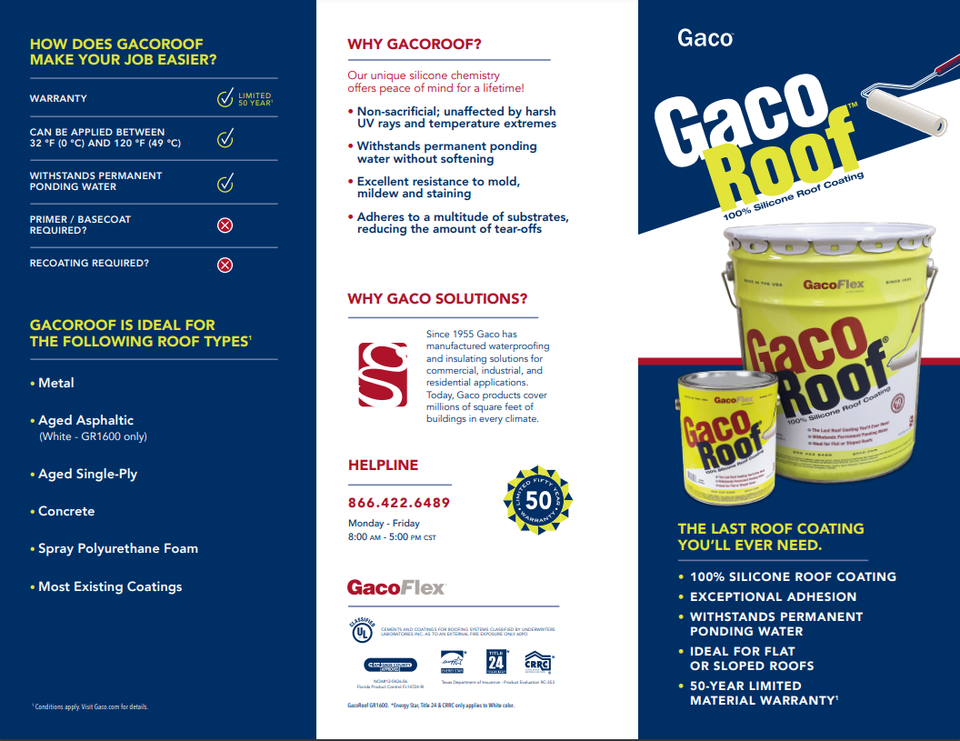 GacoRoof GR16 Series, 100% Silicone Roof Coating | eBay