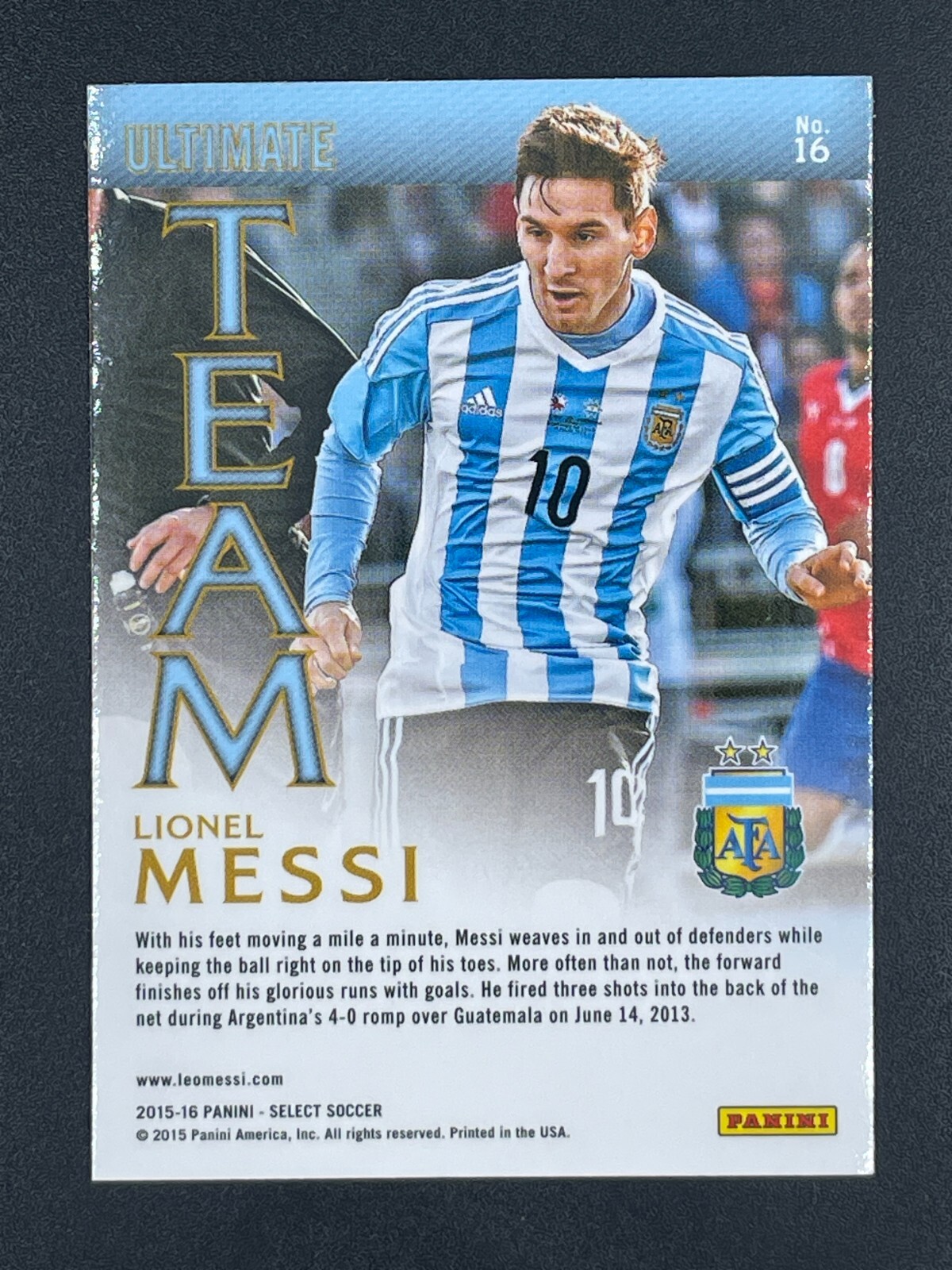 2015-16 Panini Select - Ultimate Team #16 Lionel Messi for sale online ...