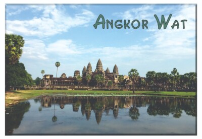 Angkor Wat, Buddhist Monks, Cambodia, 2" x 3" inch Fridge Travel Magnet ...