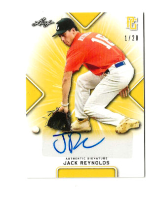 2021 JACK REYNOLDS LEAF PERFECT GAME AUTO YELLOW PARALLEL ROOKIE #1/20 ...