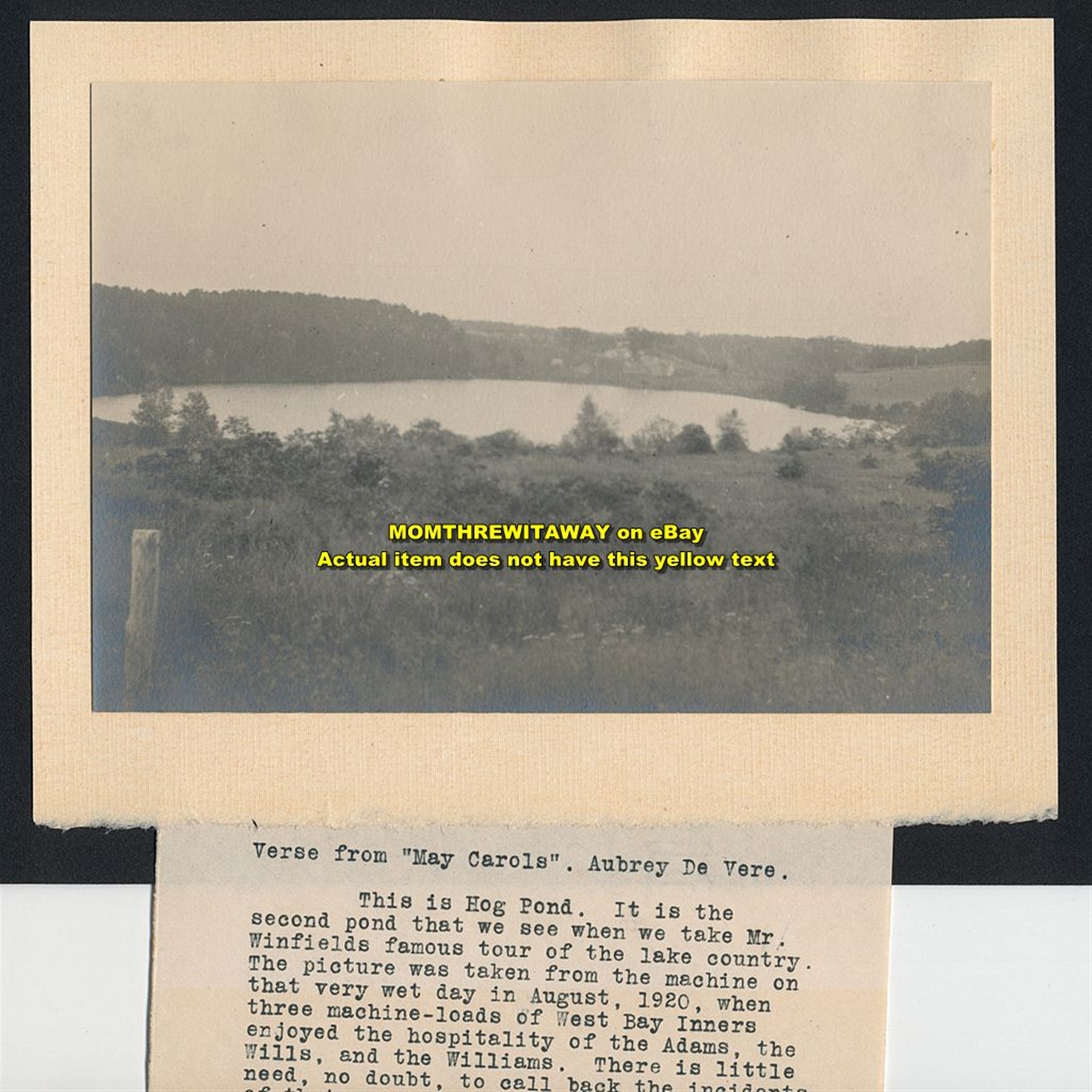1920s Photo Massachusetts Cape Cod Hog Ponds Sandwich | eBay
