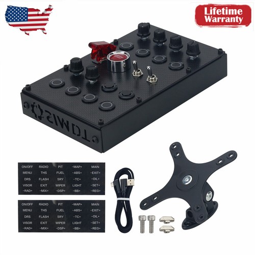 SIMDT Button Box SIM Racing Control Simulator Carbon Fiber Panel ...