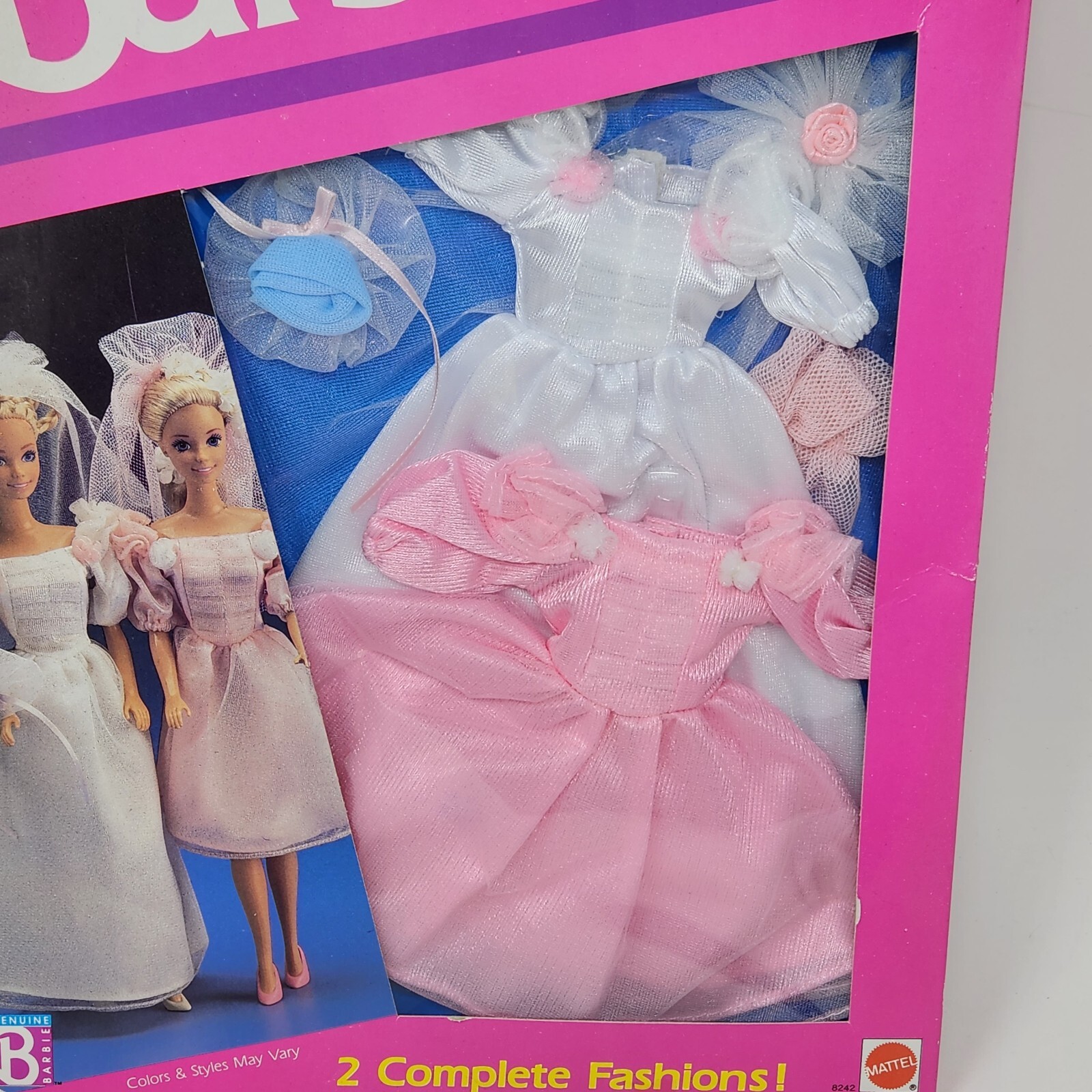 VINTAGE 1989 BARBIE MATTEL FANTASY FASHIONS 2 COMPLETE OUTFITS CLOTHING ...