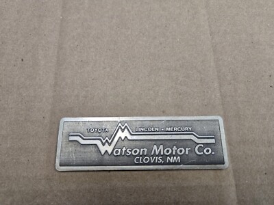 Watson Toyota Clovis New Mexico NM Metal Car Dealership Dealer Emblem ...