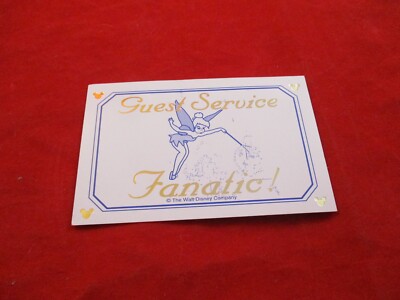 Walt Disney World Guest Service Fanatic Tinkerbell Congratulations ...