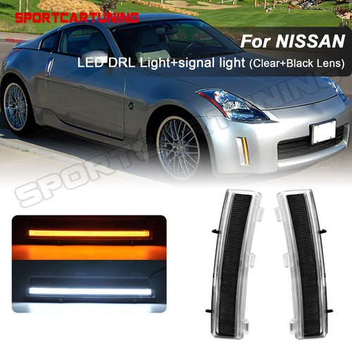 For 06-09 Nissan 350Z Switchback LED DRL Daytime Running Lamp Turn ...