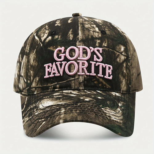 God's Favorite" Embroidered Camo Baseball Cap - Adjustable, Sun ...