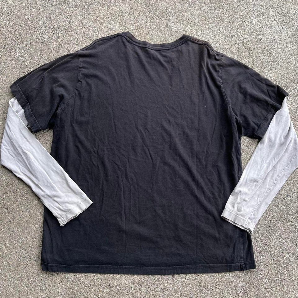 vintage y2k layer thermal size large t-shirt skate pinkman mma cyber ...