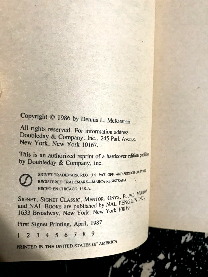 Trek to Kraggen-Cor Dennis L. McKiernan PB Like New 1st Signet 1987 not ...