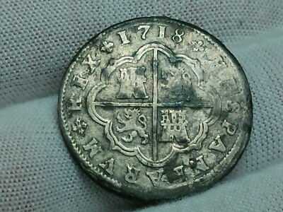 1718 Spanish colonial Silver Milled Cross 2 Reales - Segovia | eBay
