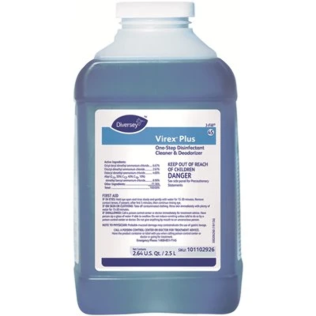 Diversey Virex Plus One-Step Disinfectant Cleaner and Deodorizer, 2.5L ...