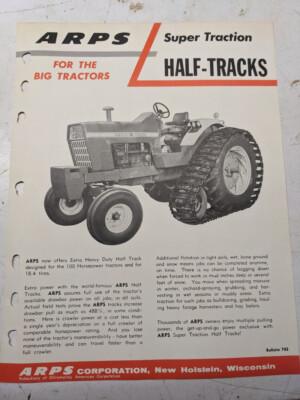 ARPS TRACTOR HALF-TRACK BROCHURE FEATURES MULTIPLE BIG TRACTOR MODELS ...